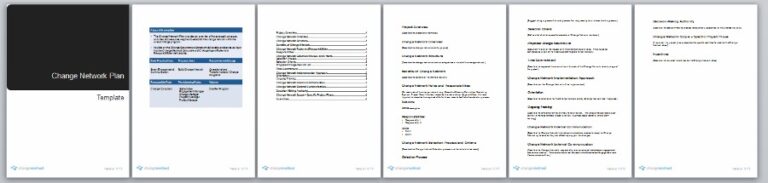 Change Agent Network Plan | Change Management Methodology