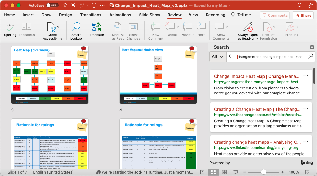 Change Impact Heat Map | Change Management Methodology