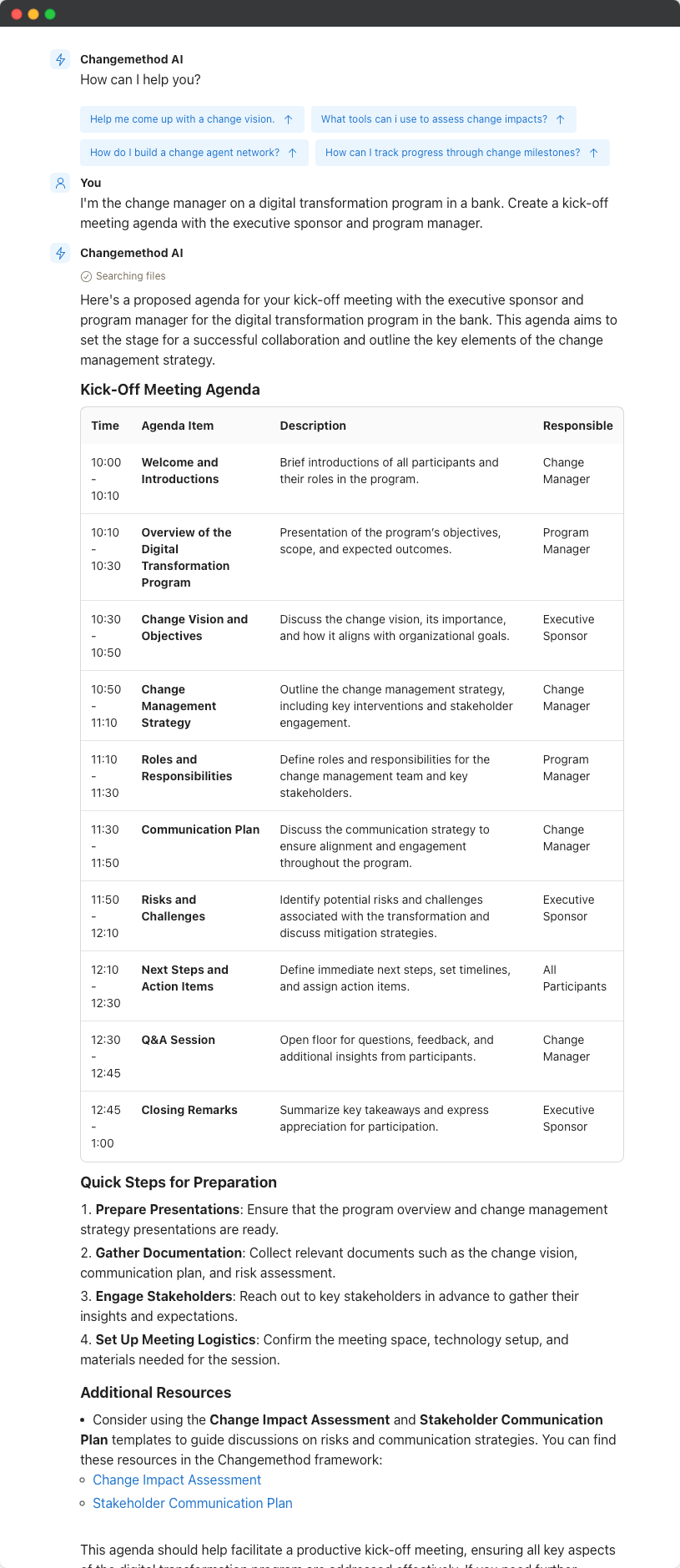 AI | Change Management Methodology